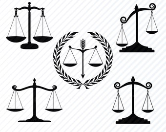 Scale of justice svg | Etsy