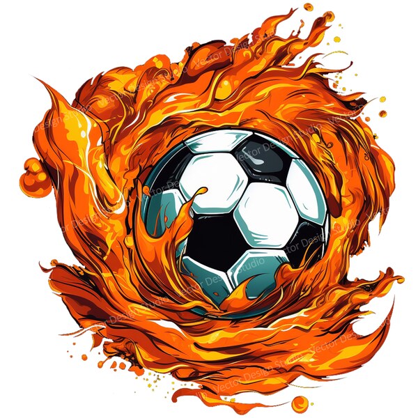 Flaming Soccer Ball - Etsy