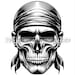 Grunge Skull Svg & PNG Files, Skull Wearing Durag Clipart Vector Image ...