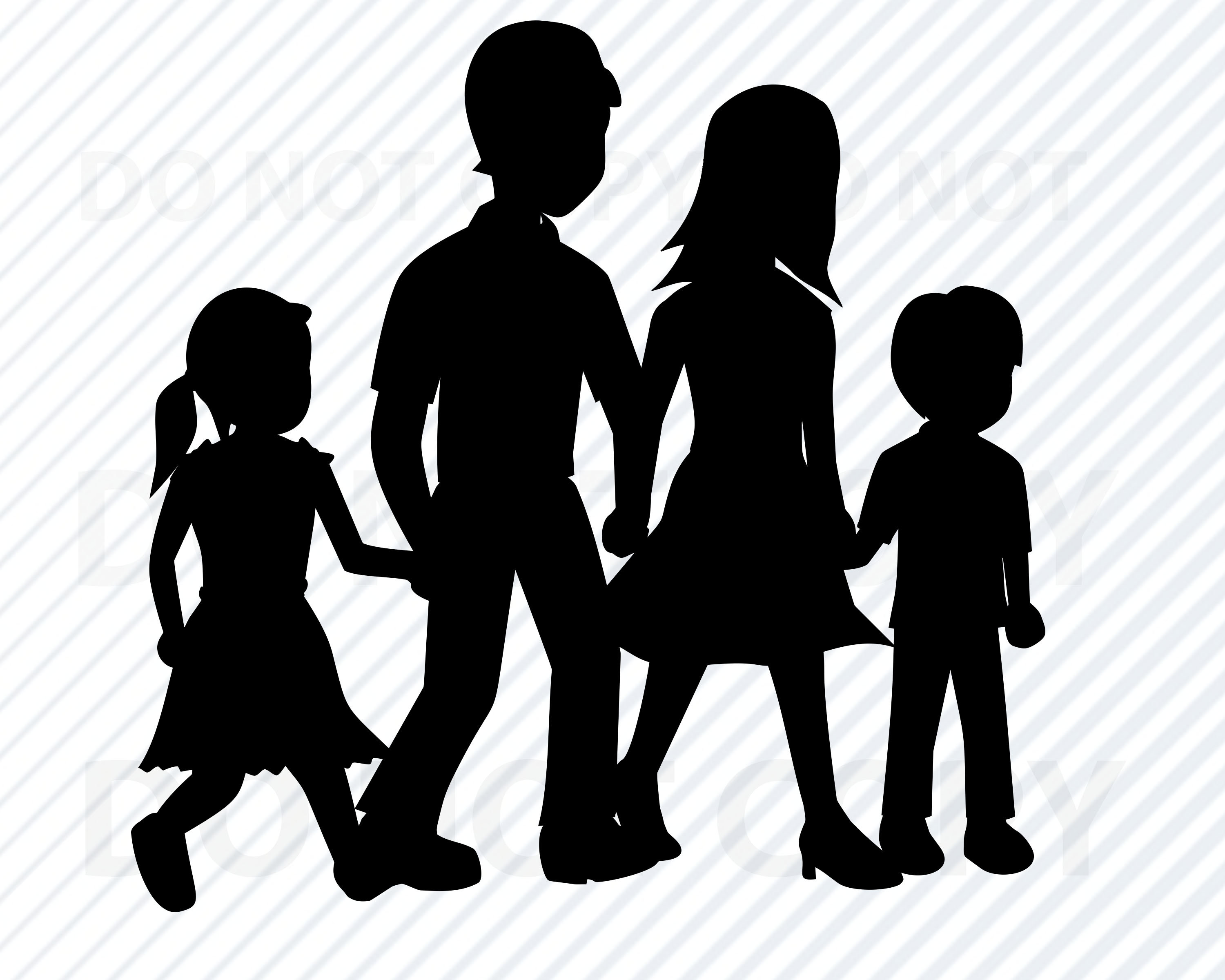 Family SVG File Family Vector Images People Silhouette - Etsy