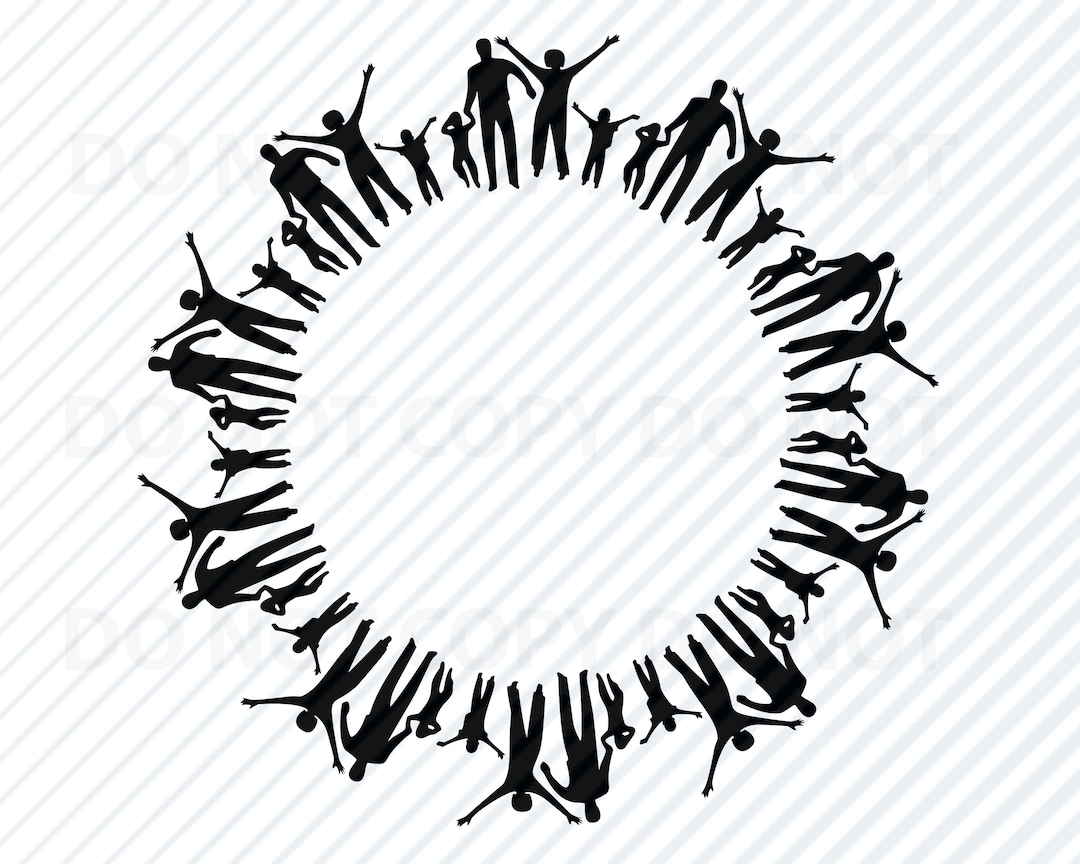 Family Circle #2 SVG Family Vector Images People Silhouette Clip Art ...