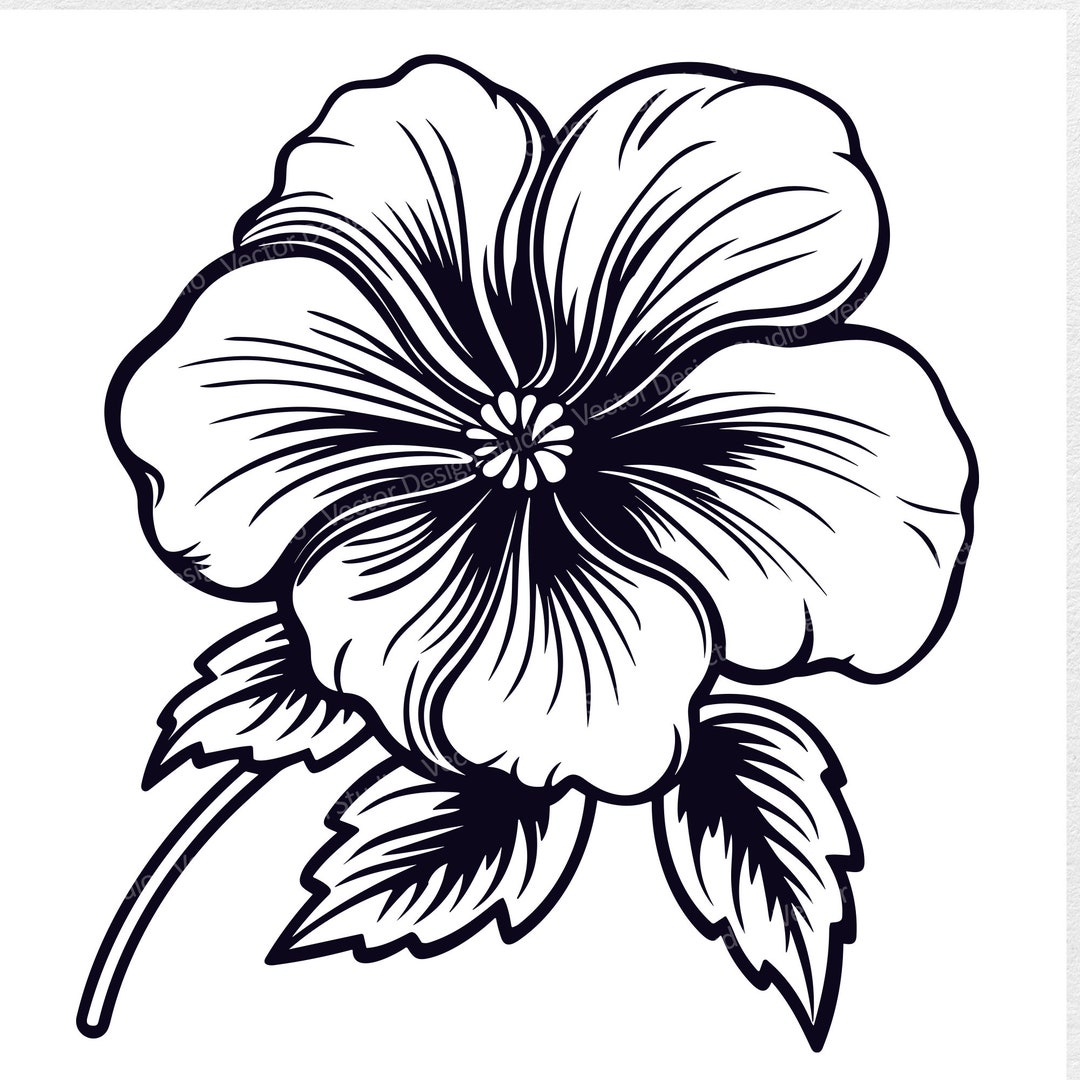 Violet SVG File for February Birth Month - Floral Vector Images ...