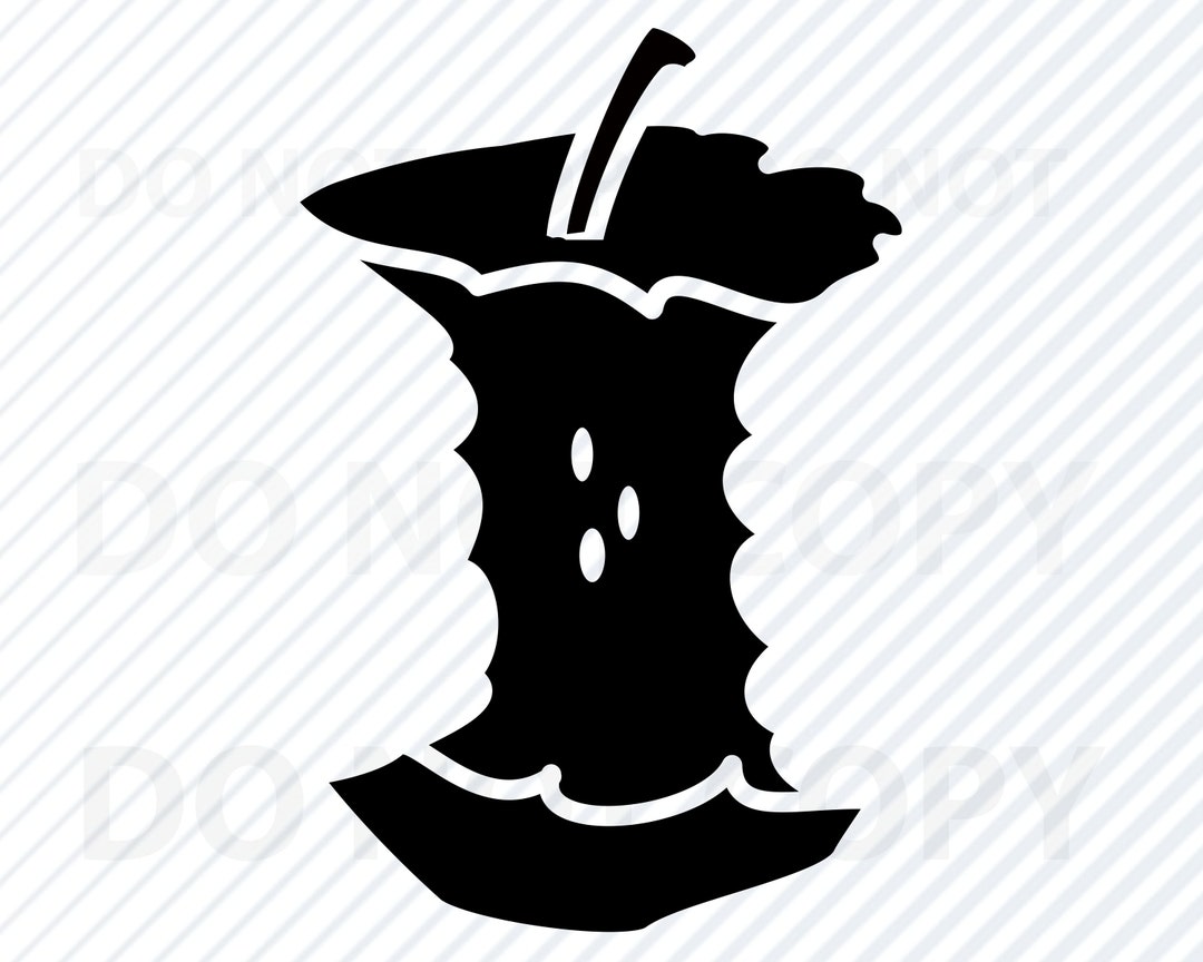 Apple Core SVG Files - Apple Vector Images Silhouette - Apple Core Clip ...