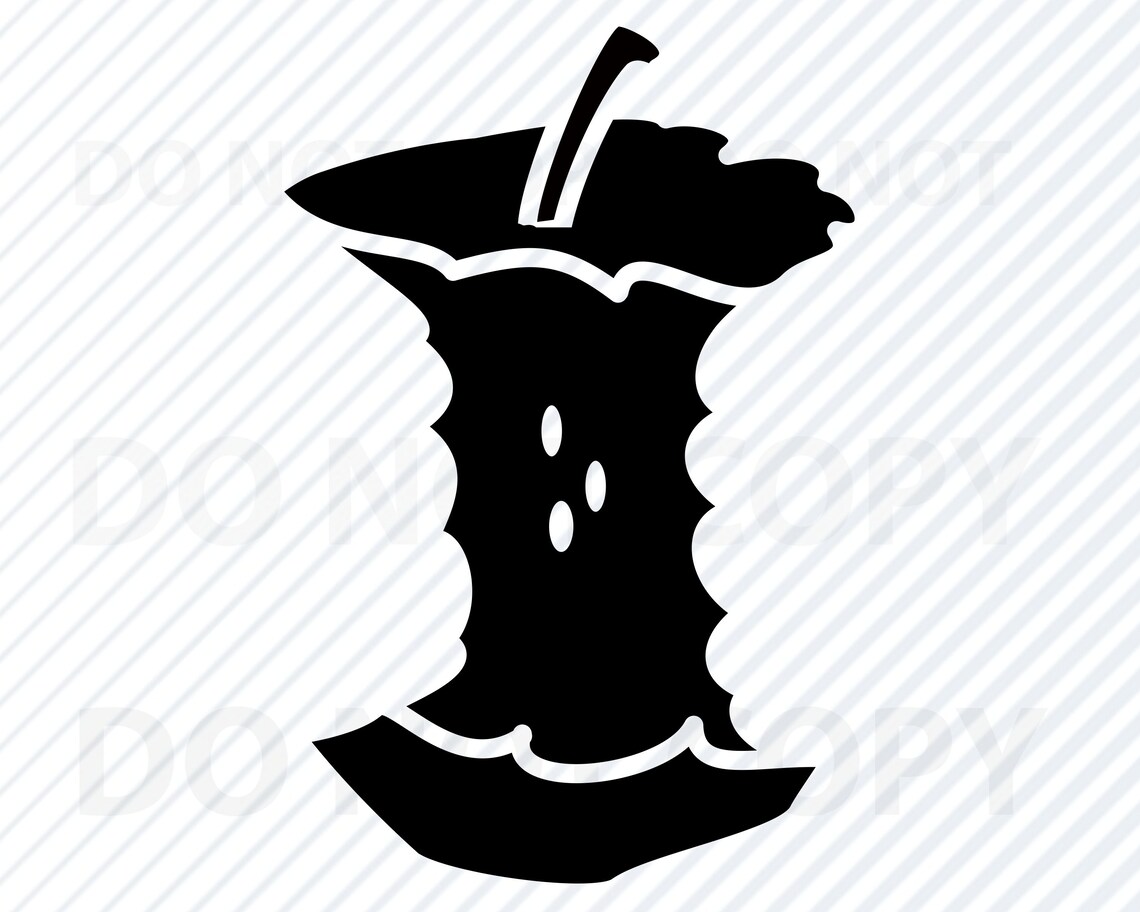 Apple Core SVG Files Apple Vector Images Silhouette Apple - Etsy