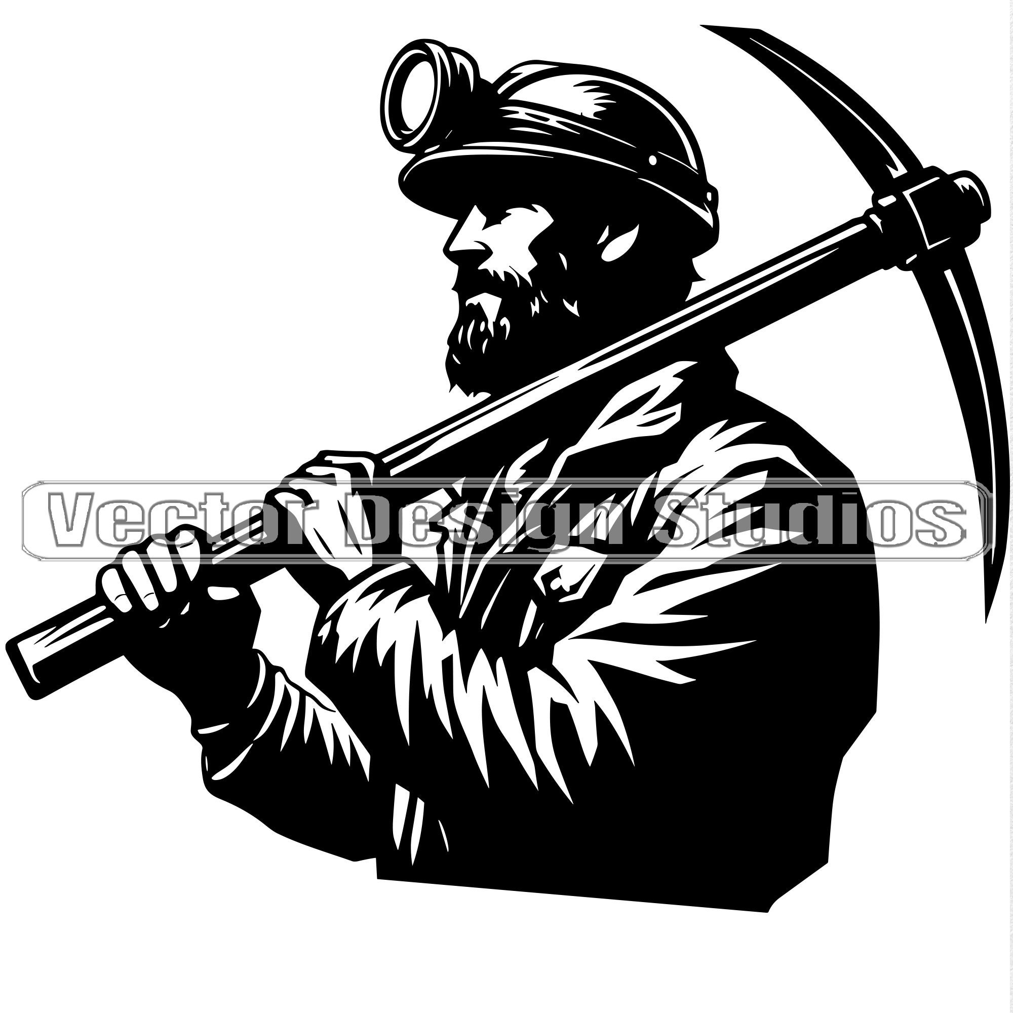 Clipart Miner Copair 3+ Thousand Coal Miner Silhouette Royalty Free