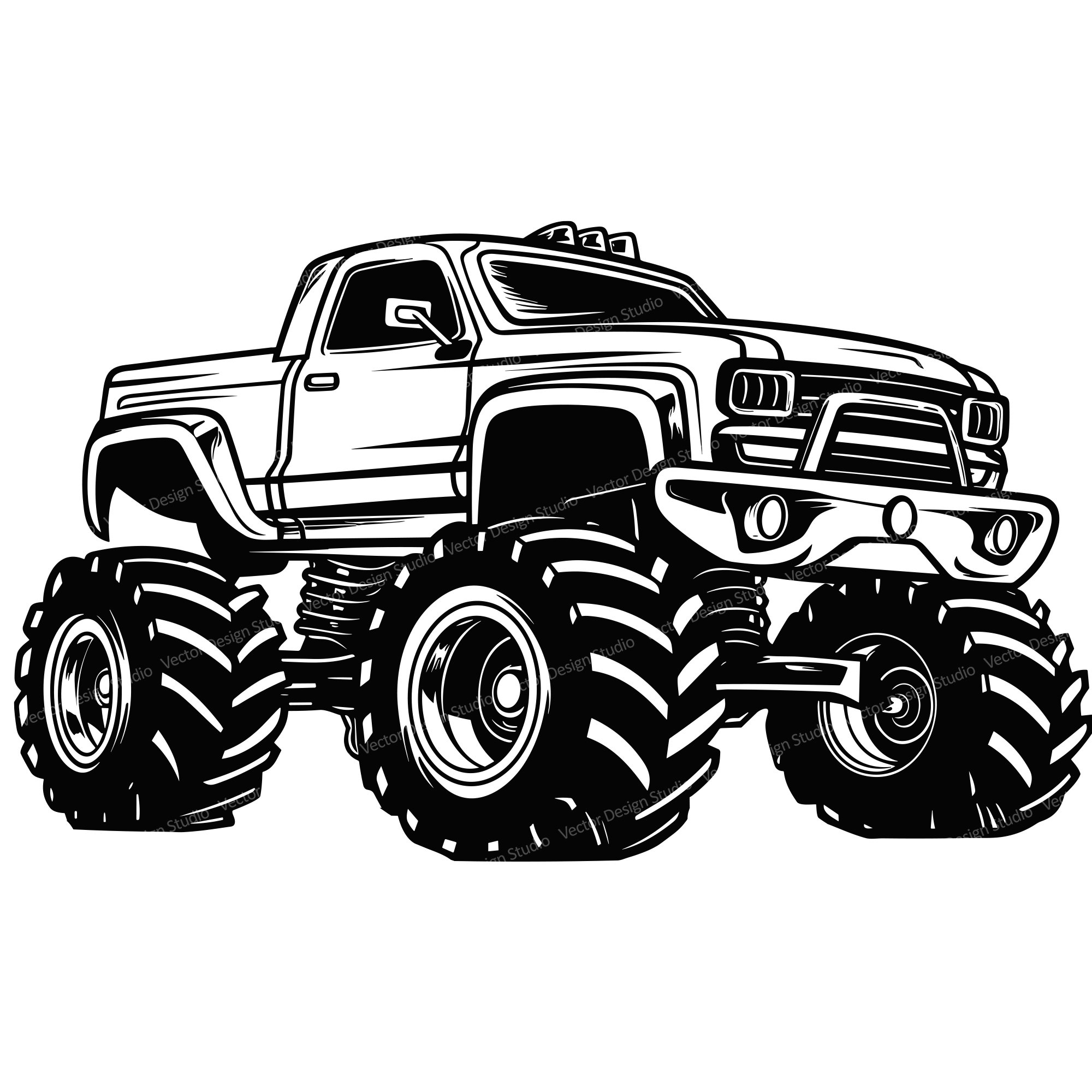Mud Truck Silhouette