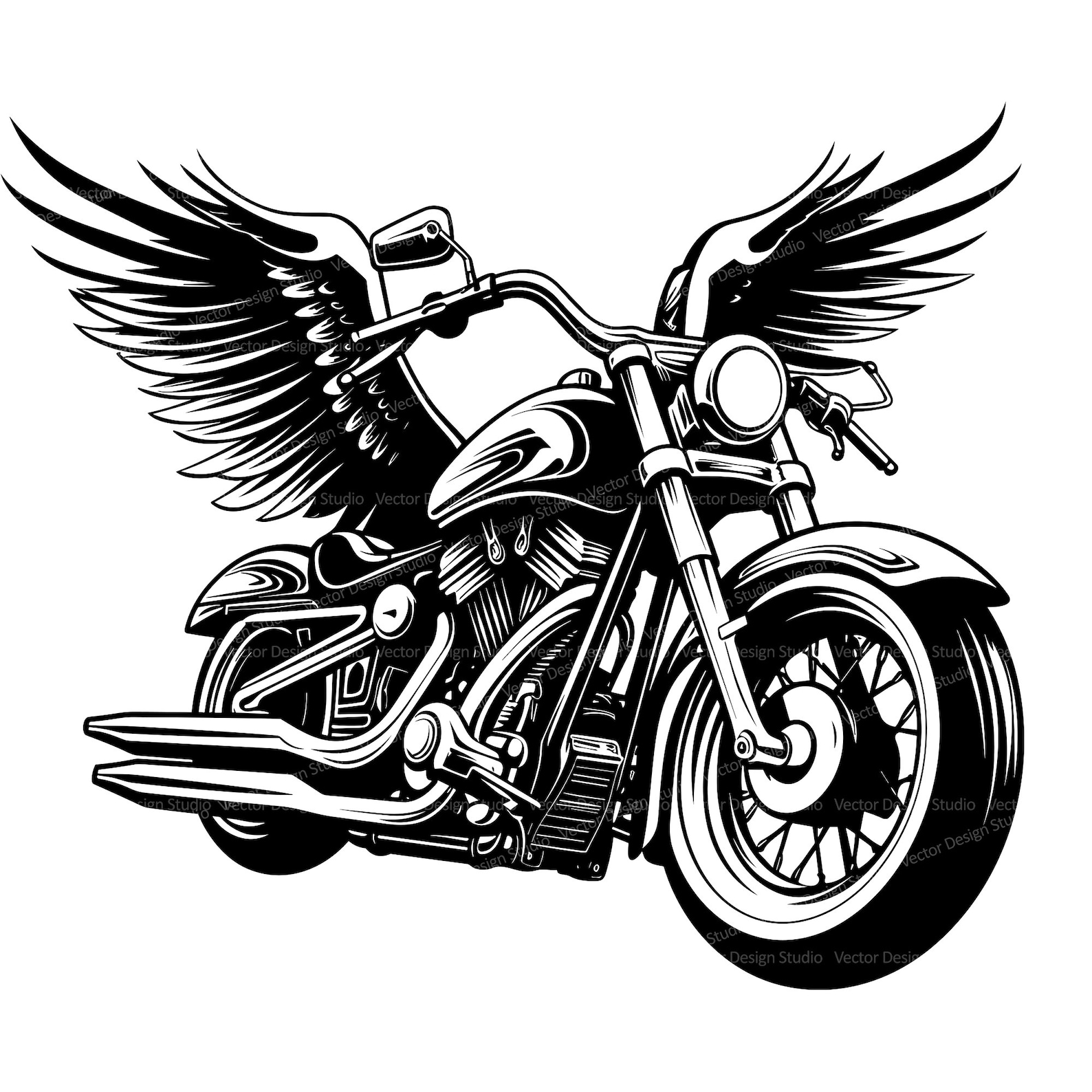 Motocicleta con alas Archivos SVG y PNG, Imagen vectorial de silueta de ...