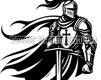 Medievil Templar Knight Svg & PNG Files, Knights SVG Sublimation Design ...