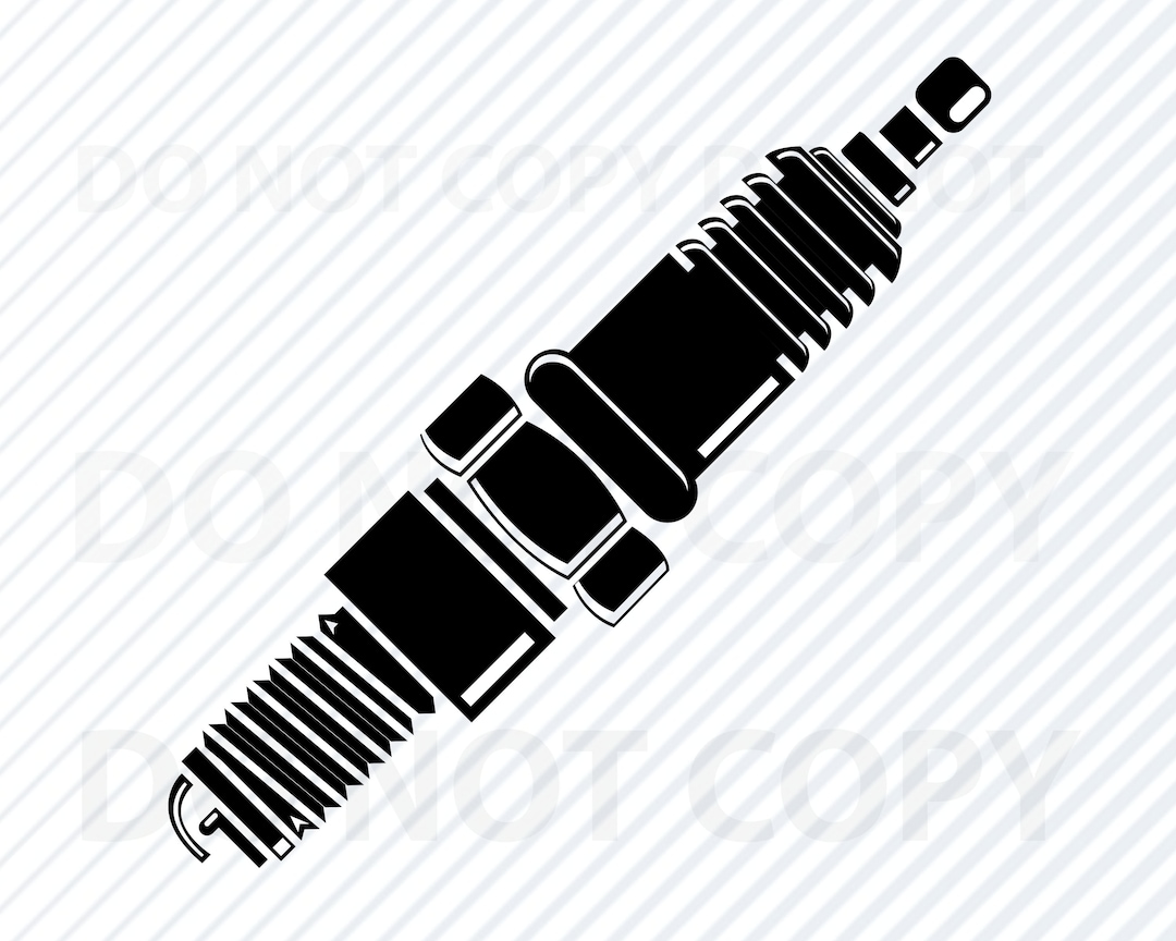 Spark Plug SVG Files - Motor Parts Vector Images Silhouette- Spark Plug ...