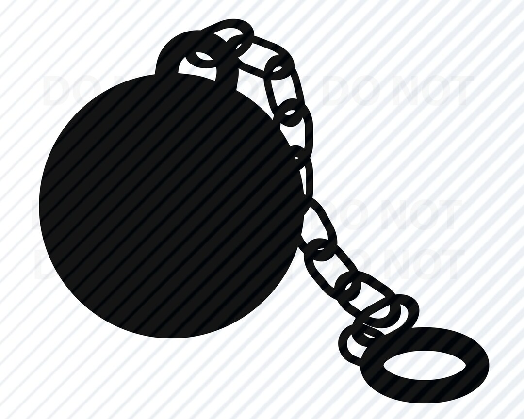 Ball and Chain SVG Files - Chains Silhouette Clip Art SVG - Eps, Png ...