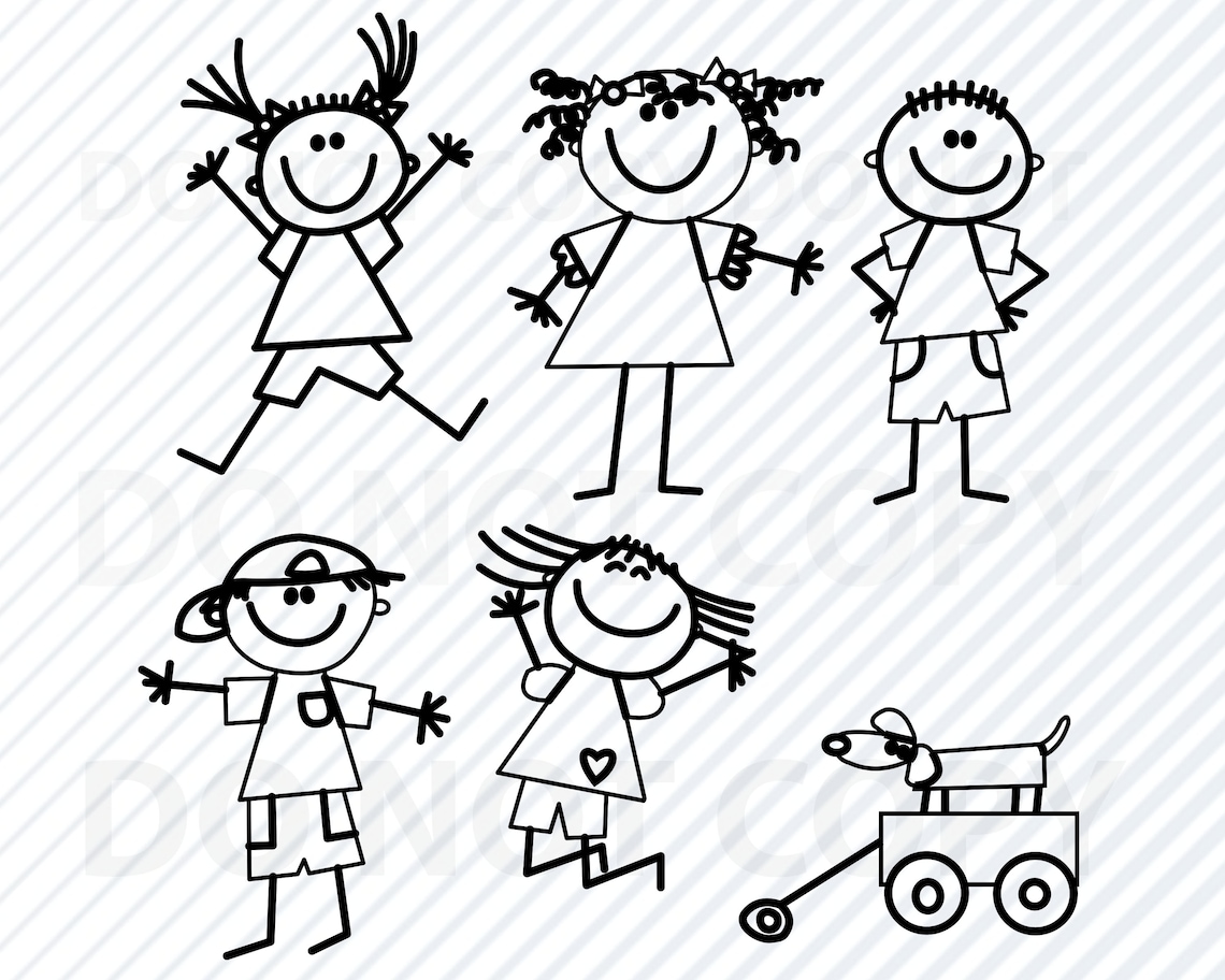 Stick Figures SVG File Stick Boy Clipart Archivos SVG Stick girl PNG ...