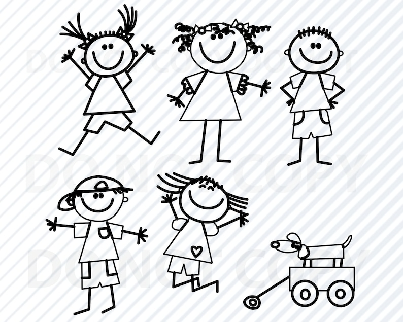 Stick Figures SVG File - Stick Boy Clipart - SVG Files - Stick Girl PNG ...