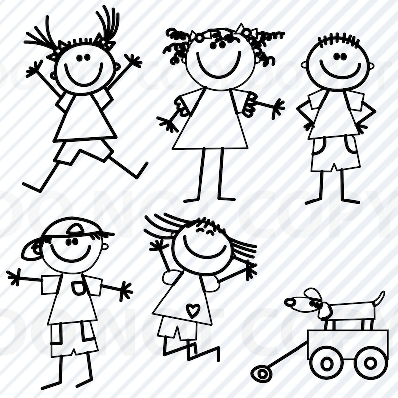 Stick Figures Svg - Etsy