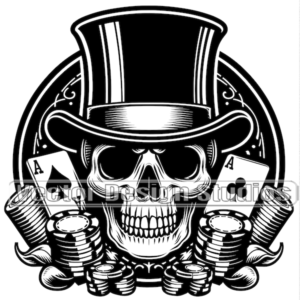 Skull Playing Cards Svg - Etsy