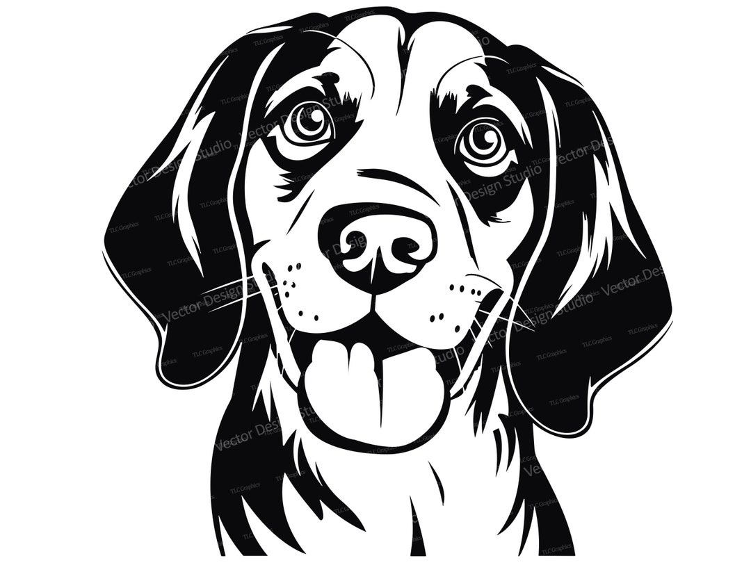 Beagle Head SVG File - Beagle Vector Images Clipart Dog SVG Image for ...