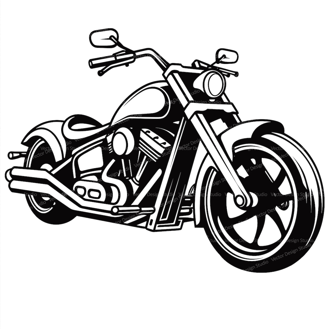 Esquema De Clip Art De Motocicleta