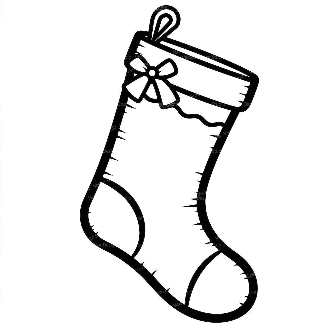 Christmas Stocking Svg & PNG Files, Winter Christmas Clipart ...