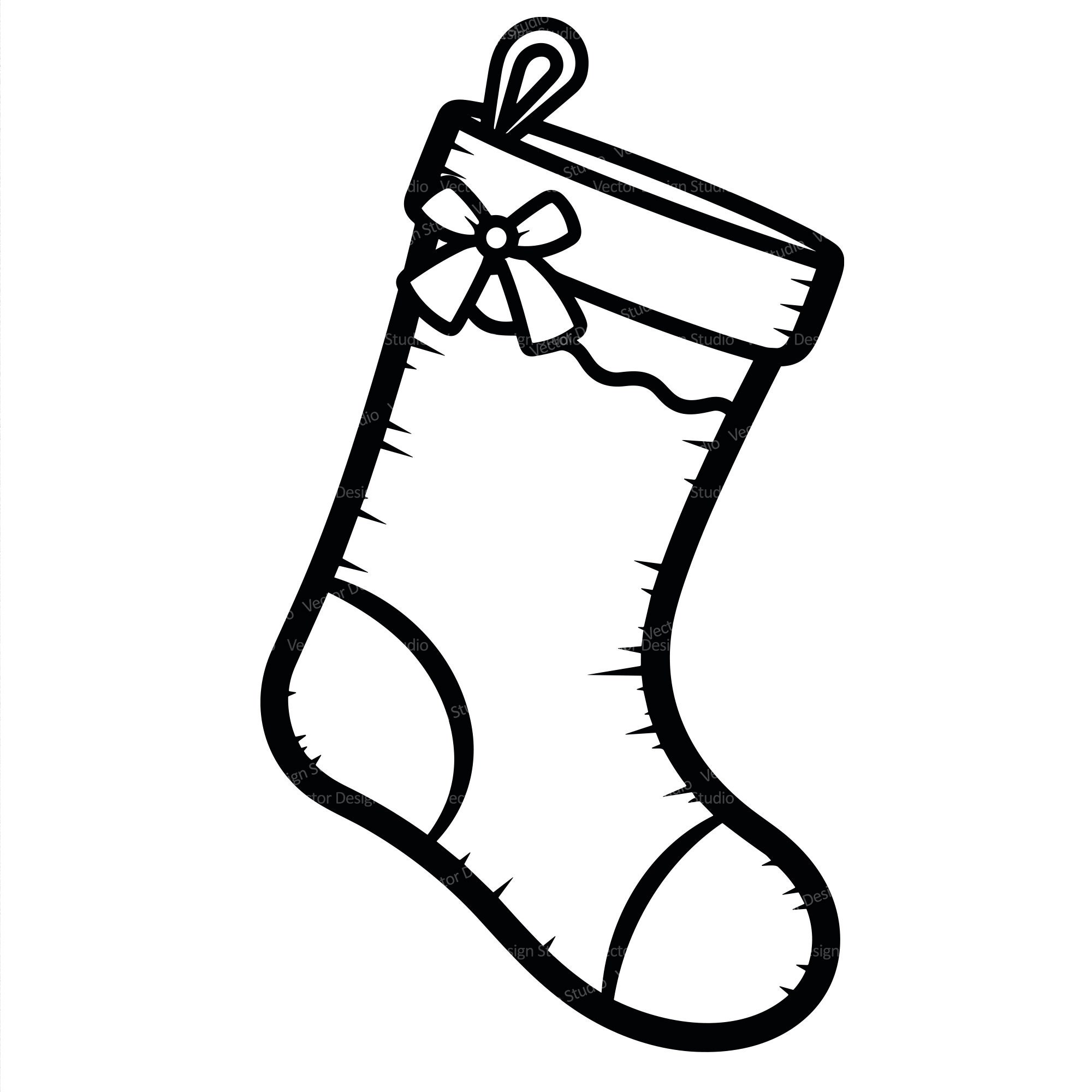Christmas Stocking Svg & PNG Files, Winter Christmas Clipart ...