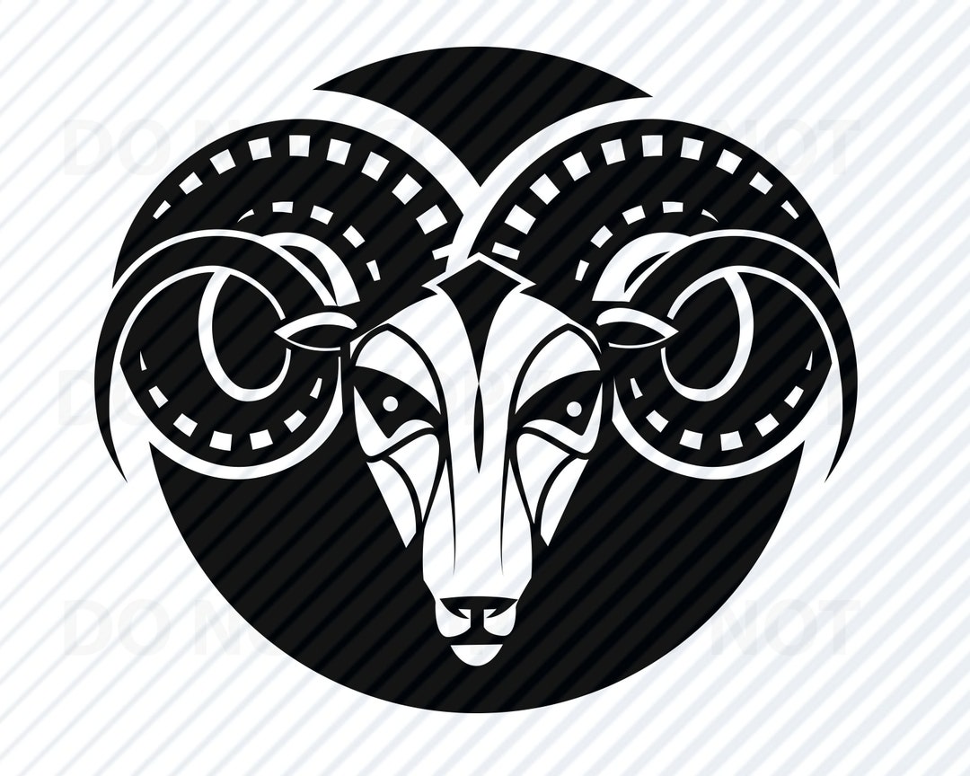 Aries SVG Files - Black & White Zodiac Vector Images Clip Art SVG Files ...