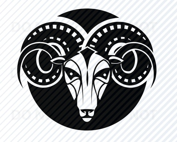 Aries SVG Files for Cricut Black & White Zodiac Vector - Etsy
