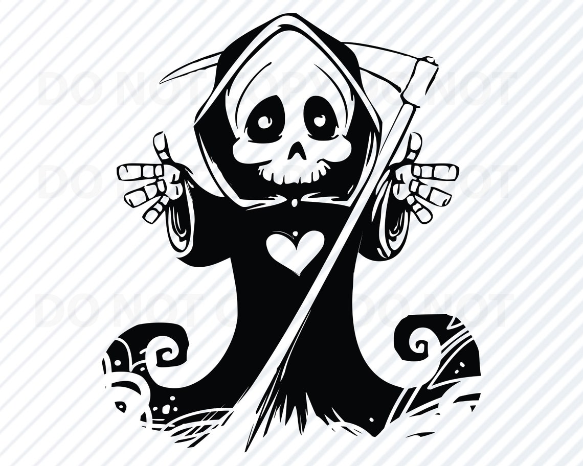 Halloween Grim Reaper SVG Files Vector Images Clipart - Etsy