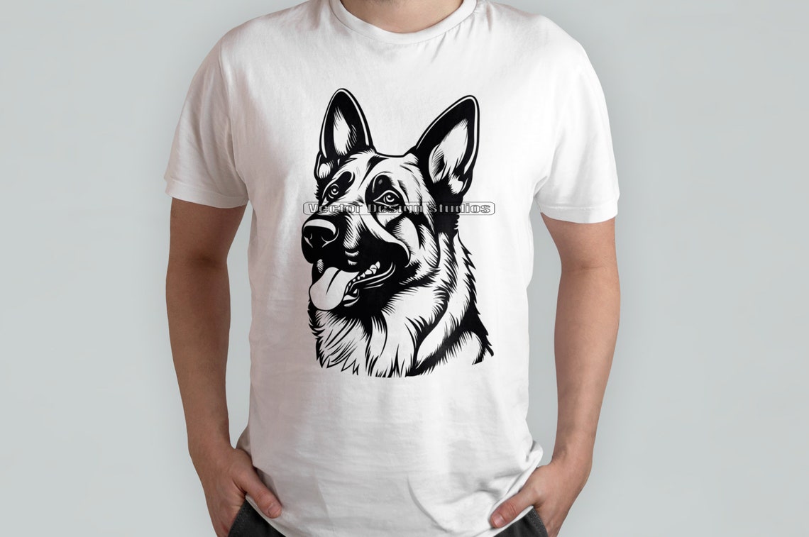 German Shepherd Head SVG File - German Shepherd Profile Vector Images ...