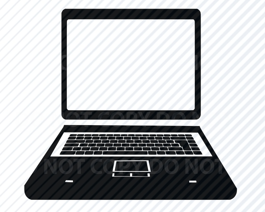 Laptop Computer SVG Files - Vector Images Clipart - Computer Silhouette ...