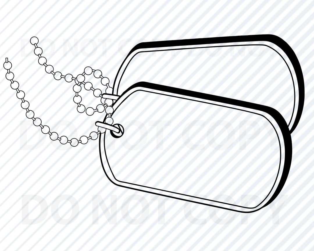 Dog Tags SVG File - Military Clipart - SVG Files - Military PNG Eps,dxf ...