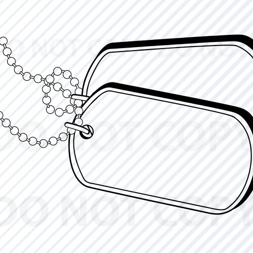 Dog Tags SVG File Military Clipart SVG Files Military - Etsy
