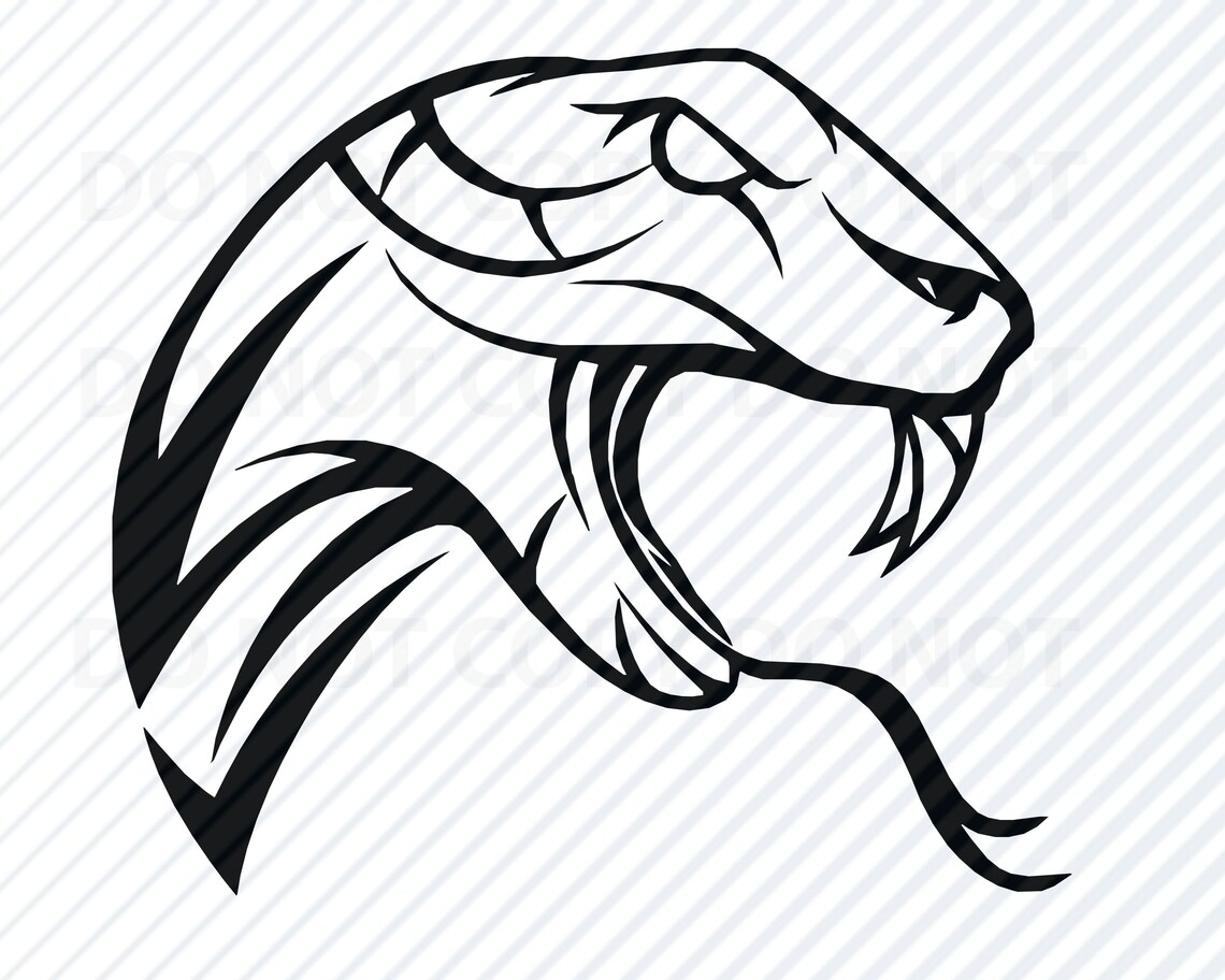 Snake Head Vector Images SVG Silhouette Reptile Clipart - Etsy