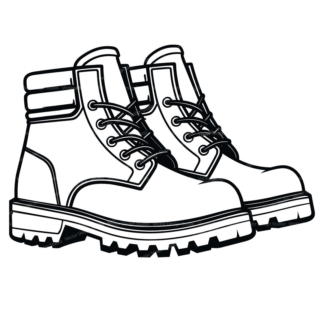 Work Boots Svg & PNG Files, Construction Worker Boots Clipart ...