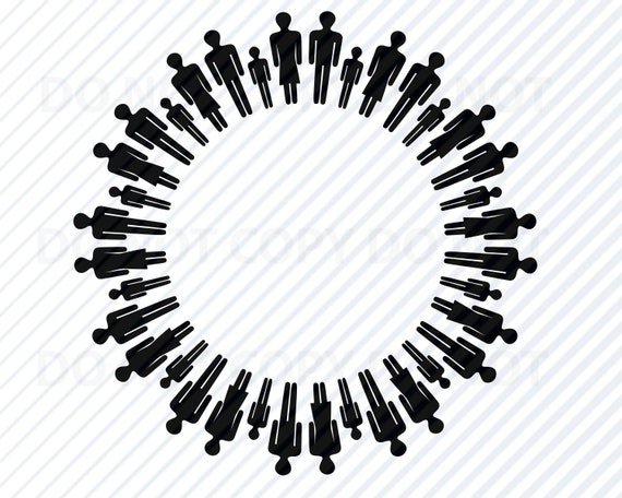 Family Clipart Black And White 4 People