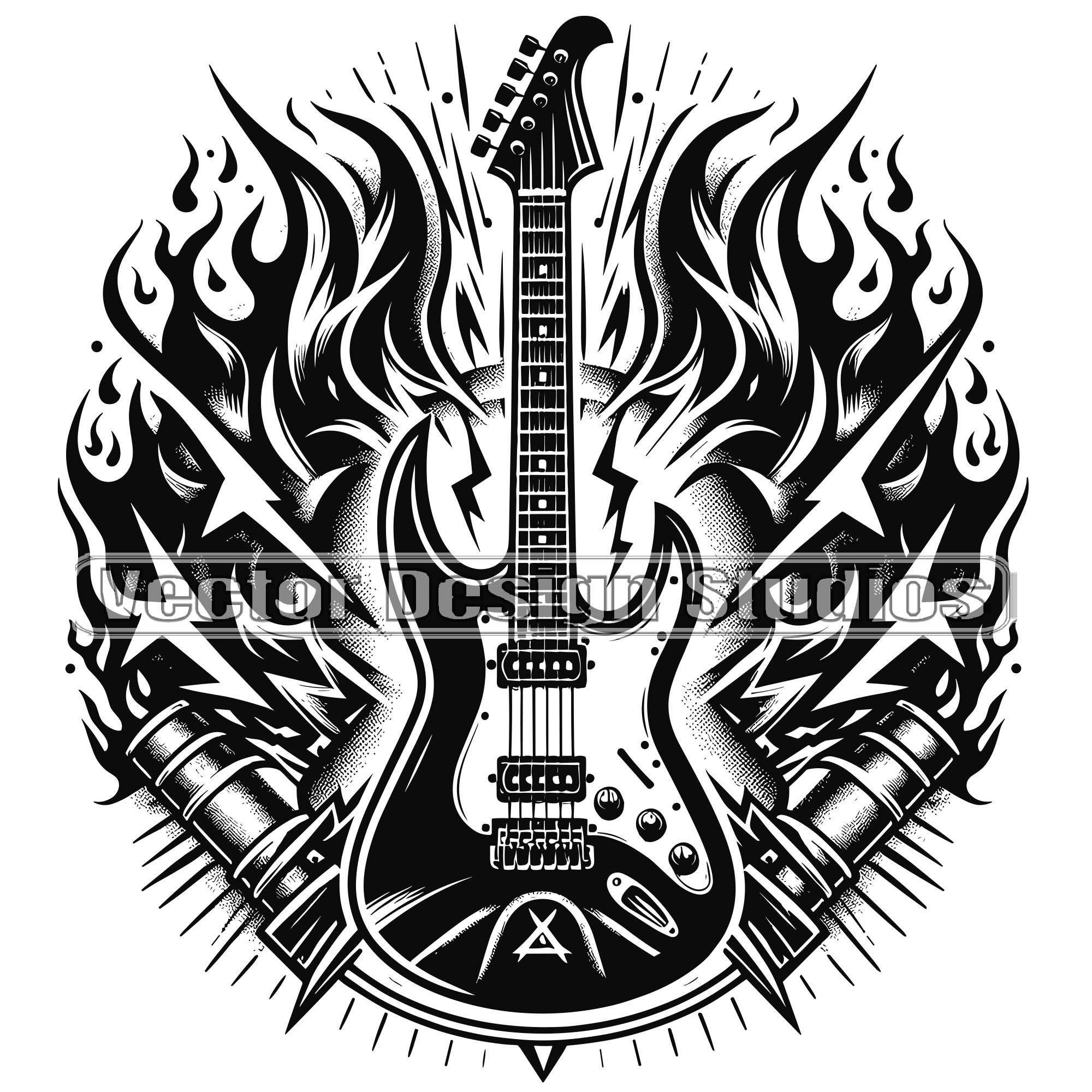 Rock Guitar Svg & PNG File, Electric Guitar Tattoo Clipart, Guitar ... Rock Guitar Svg & PNG File, Electric Guitar Tattoo Clipart, Guitar ...