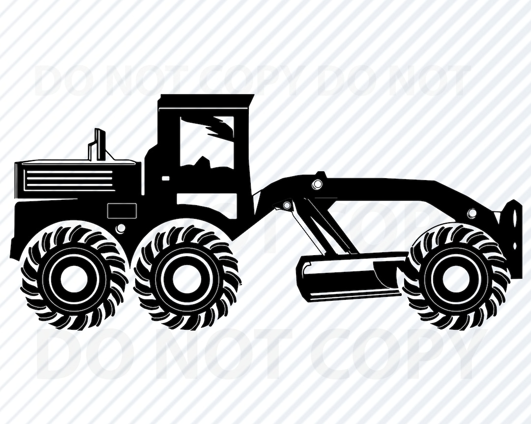 Grader SVG Files, Motor Grader Vector Images Silhouette- Clipart -SVG ...