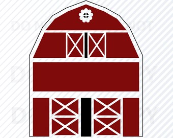 Red Barn Svg File - Etsy
