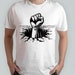 Clenched Fist Breaking Hole SVG, Silhouette Vector Image (digital ...