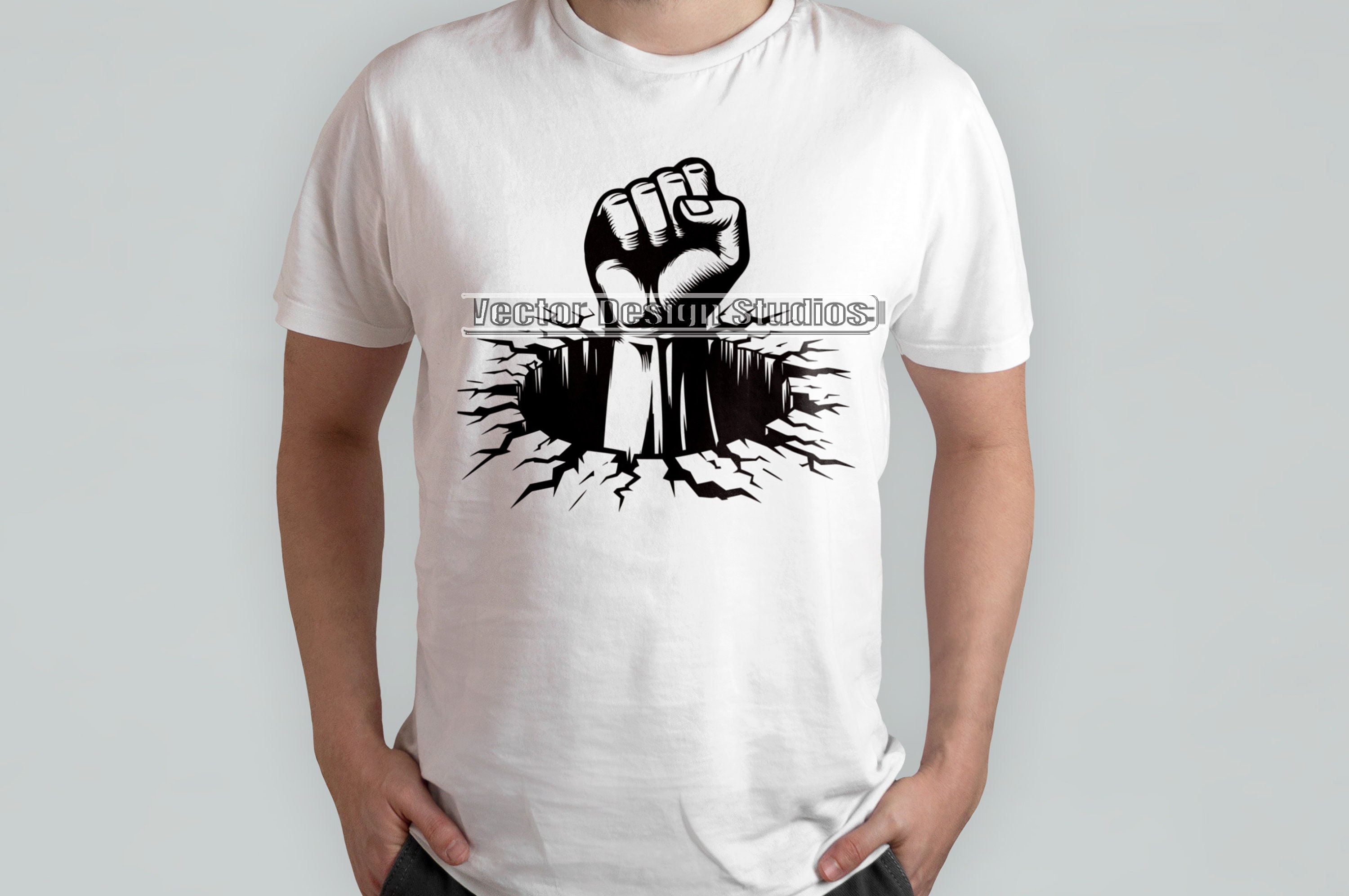 Fist Breaking Through Hole Svg & PNG Files Clenched Fist - Etsy