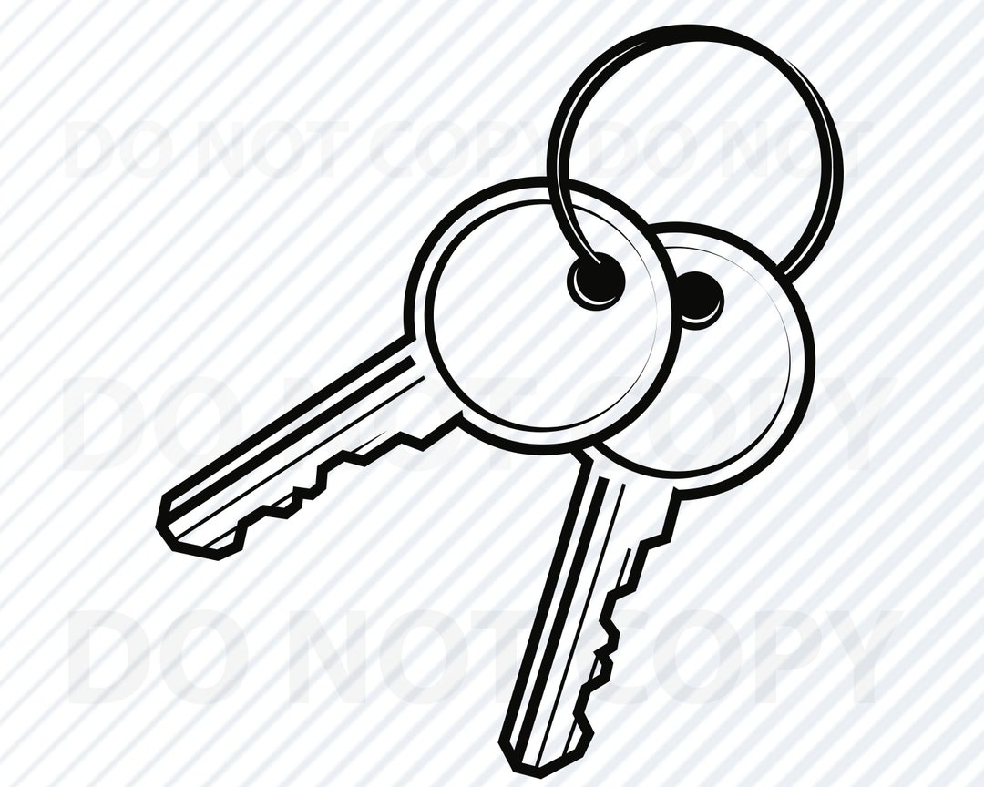 House Key SVG Files - Keys Vector Images Clipart - Keyring Png -eps ...