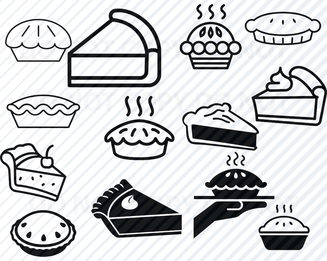 Pie SVG Files Bundle - Pumpkin Pie Vector Images Silhouette Clip Art ...