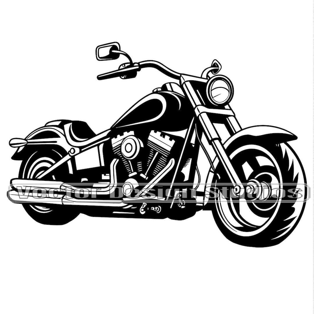 Motorcycle SVG - Chopper Vector Images, Silhouette, Biker SVG Files ...