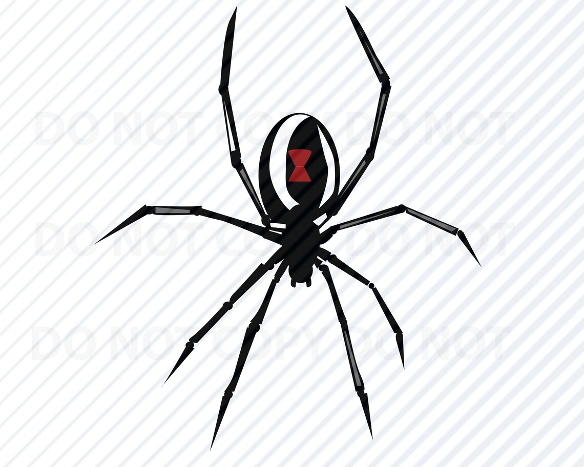 Black Widow Spider SVG Files Vector Images Clipart Spiders - Etsy
