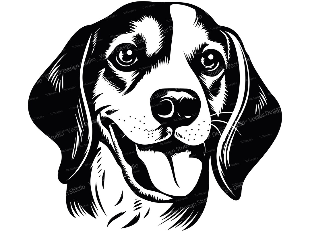 Beagle Head SVG File - Beagle Vector Images Clipart Dog SVG Image for ...