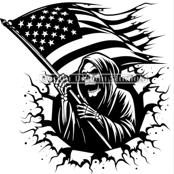 Reaper Flag Svg - Etsy