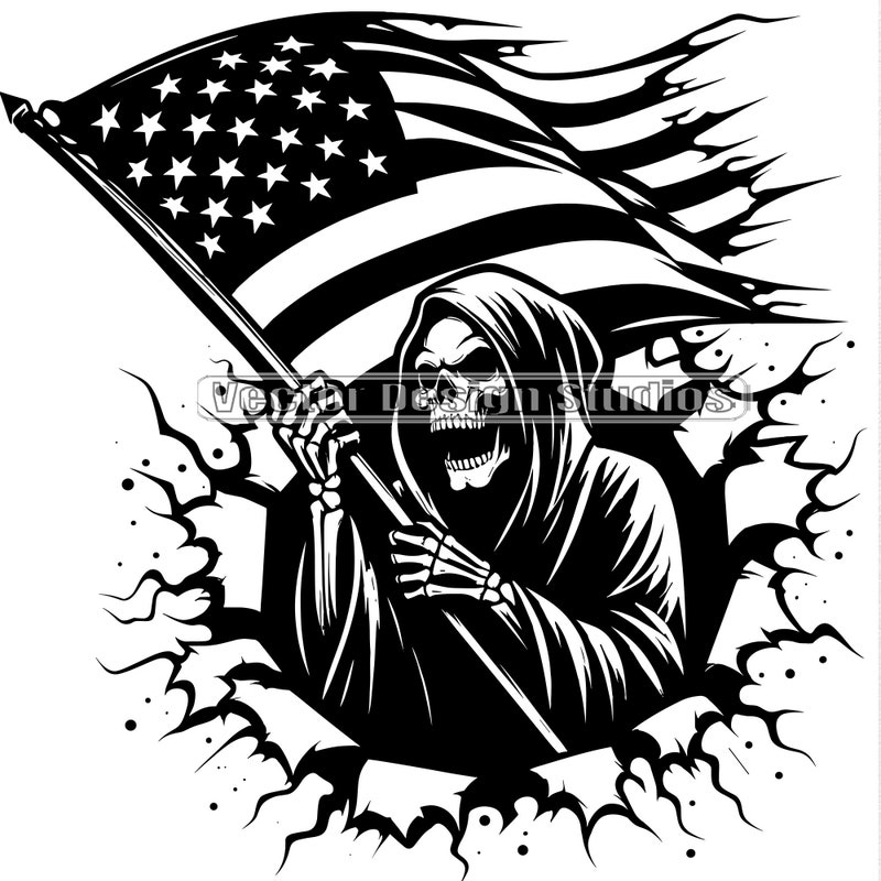 Reaper Flag Svg - Etsy