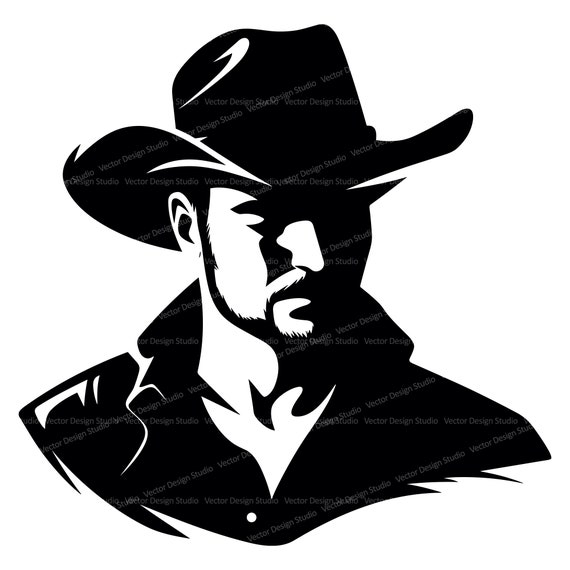 Cowboy Outline Clip Art