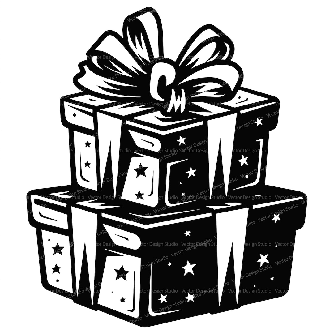 Christmas Gifts Svg & PNG Files, Wrapped Xmas Presents Clipart ...