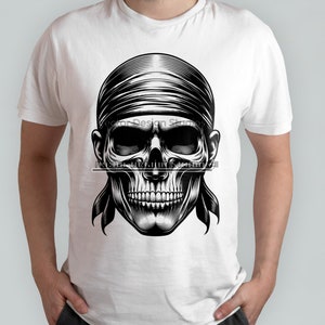Grunge Skull Svg & PNG Files, Skull Wearing Durag Clipart Vector Image ...