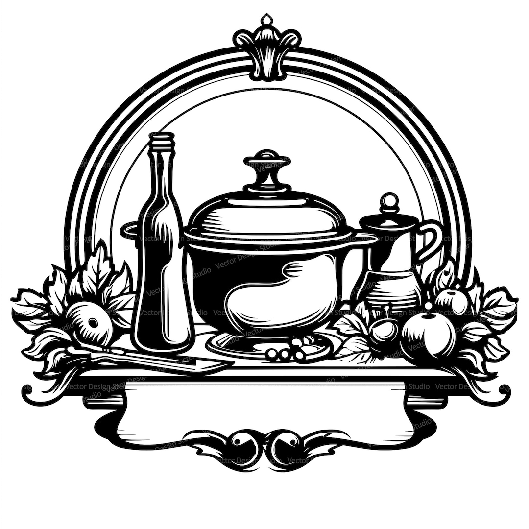 Cooking Logo Svg & PNG Files, Chef Kitchen Clipart Silhouette Vector ...