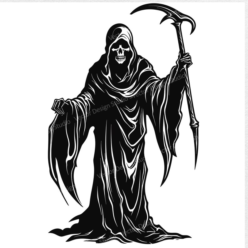 Sensenmann SVG-Datei Grafik Sensenmann Logo-Design Fantasy - Etsy.de