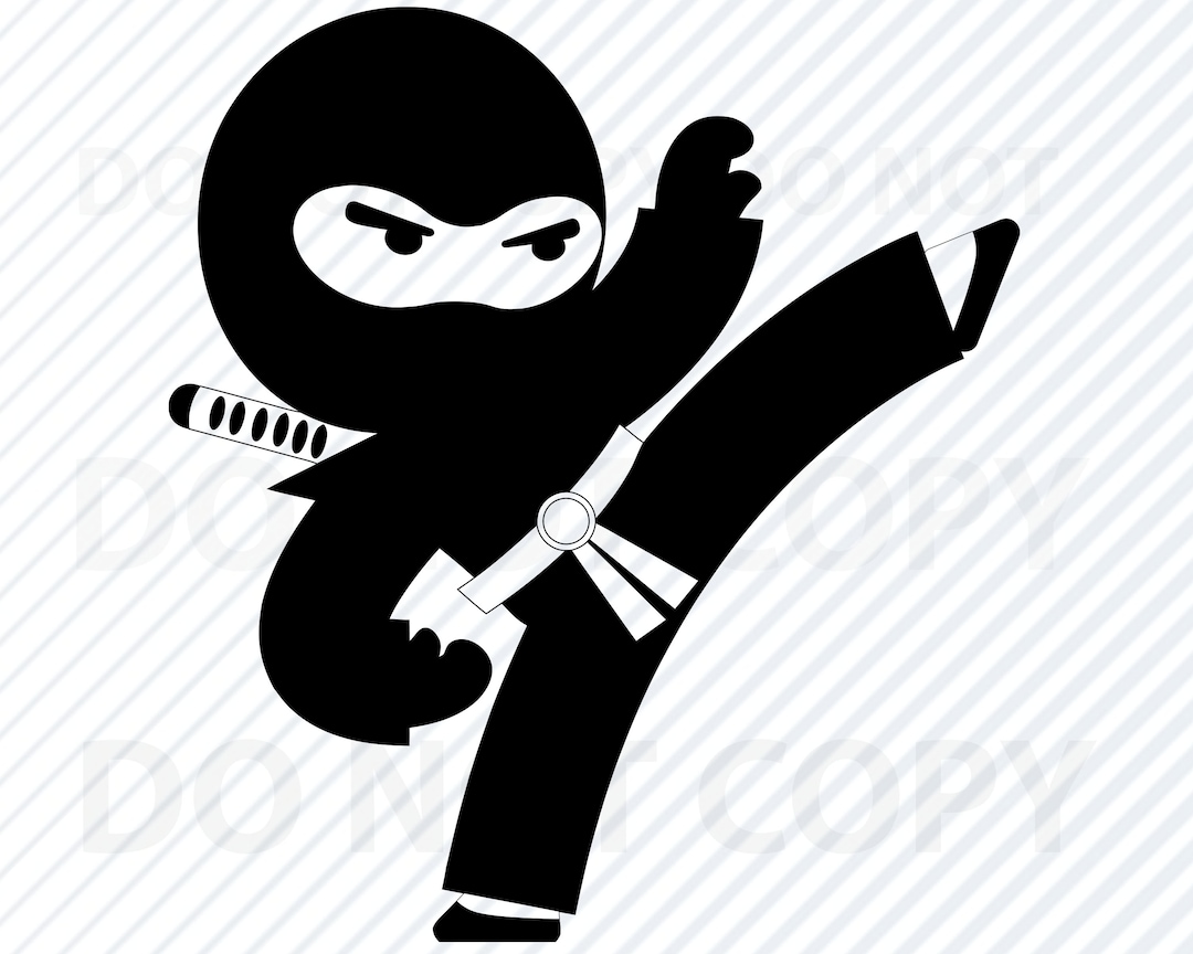 Ninja SVG Files - Boy Ninja Vector Images Clipart - Martial Arts SVG ...